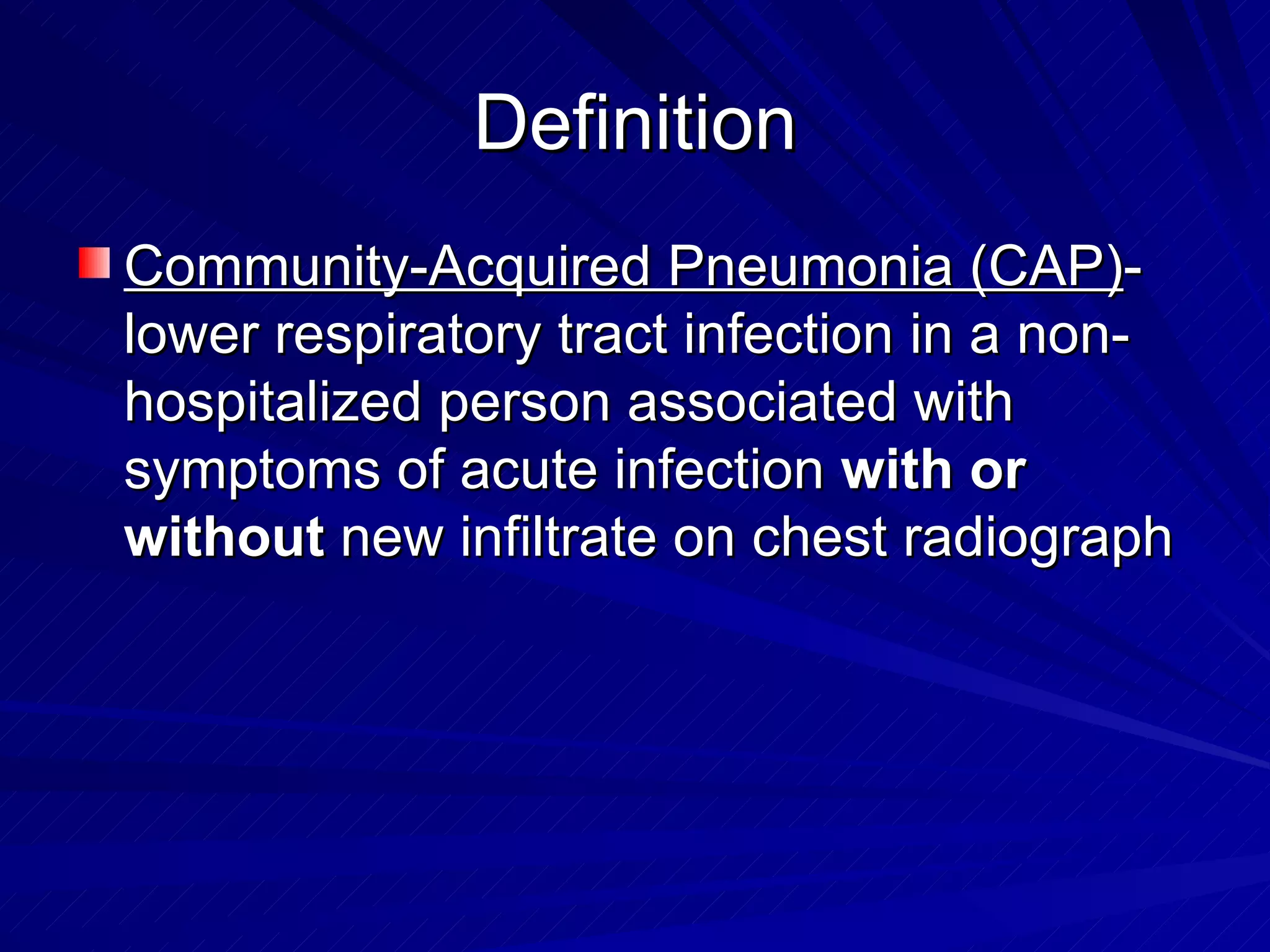 Community Acquired Pneumonia Fmdrl | PPT