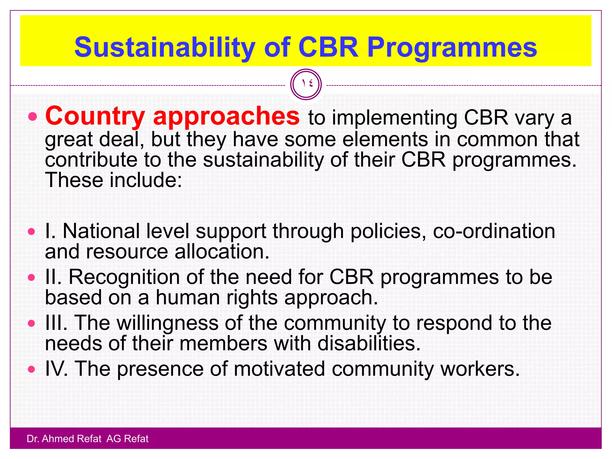 Community Based Rehabilitation CBR | PDF