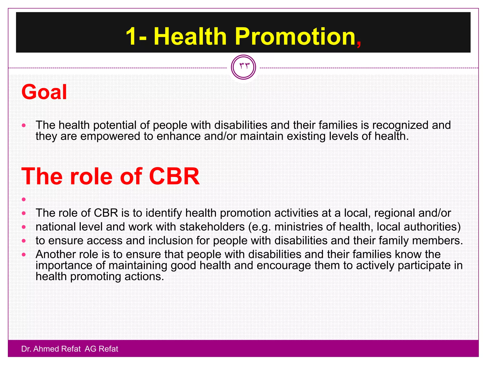 Community Based Rehabilitation CBR | PDF