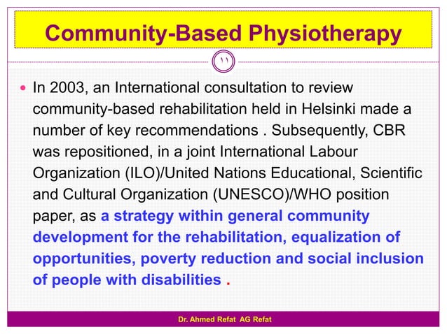 Community Based Rehabilitation CBR | PDF