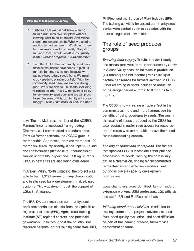 Community based seed systems | PDF | Agriculture | Industries