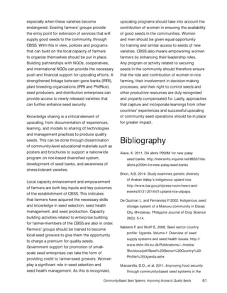 Community based seed systems | PDF