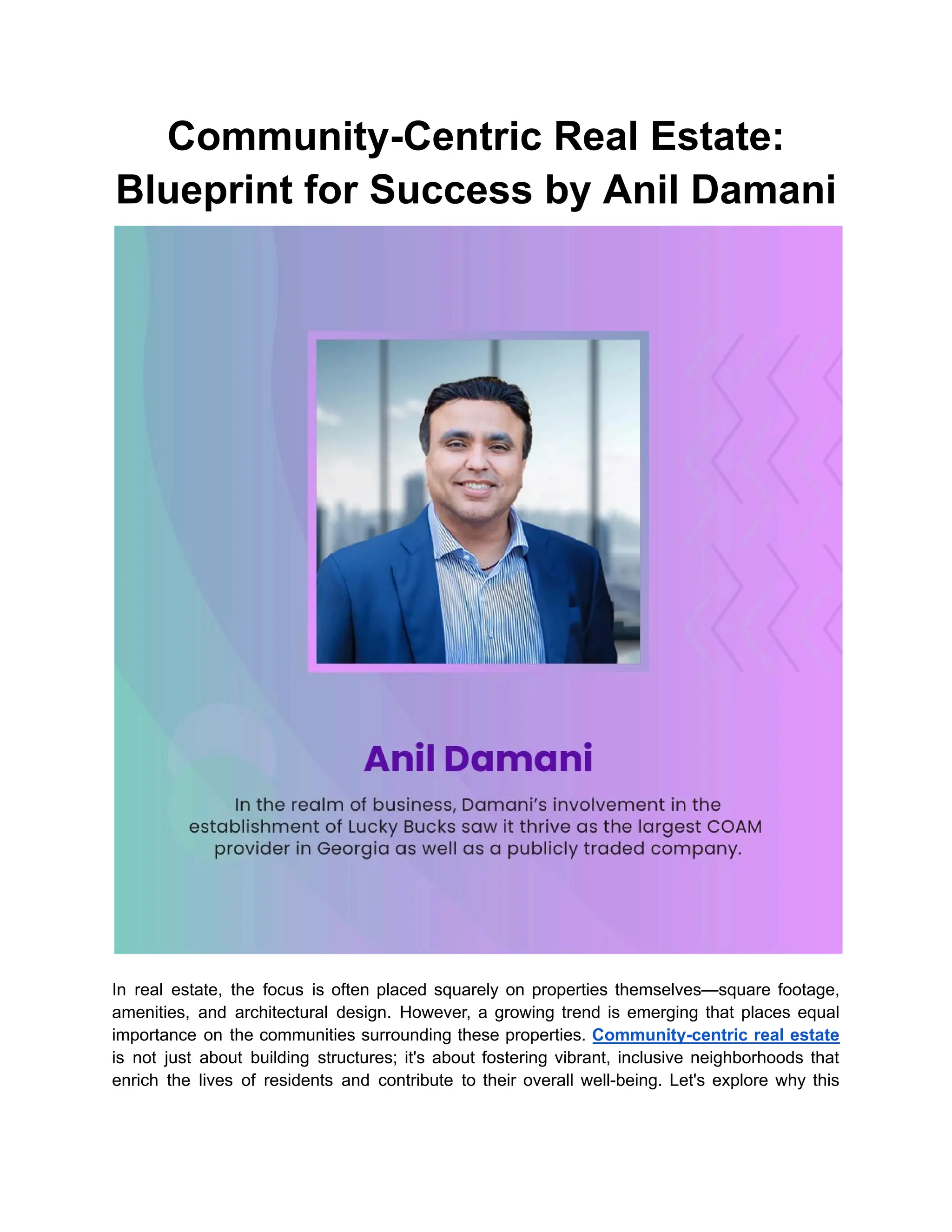 Community-Centric Real Estate_ Blueprint for Success by Anil Damani.pdf