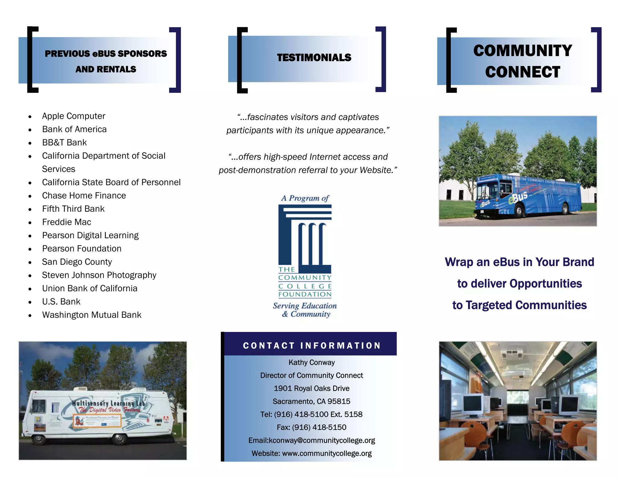 Community Connect eBus Brochure | PPT