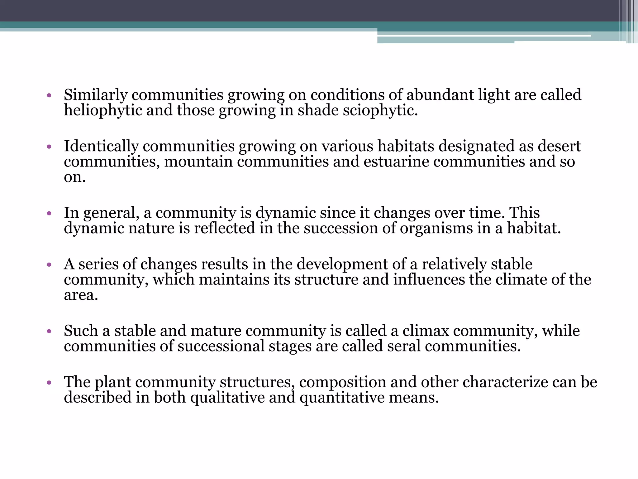Plant Community- definition, concept and structure | PPTX