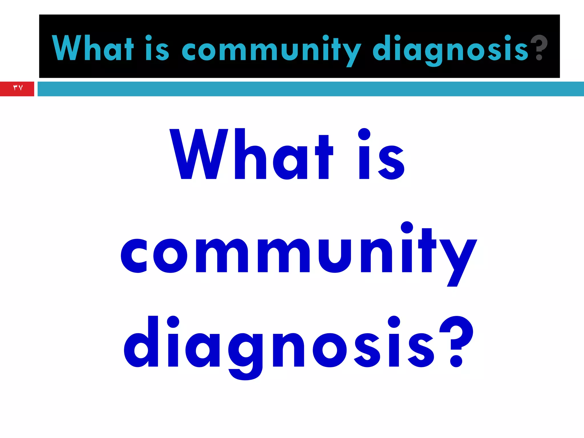 Community diagnosis | PDF