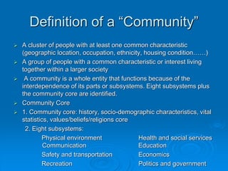 Community diagnosis | PPT