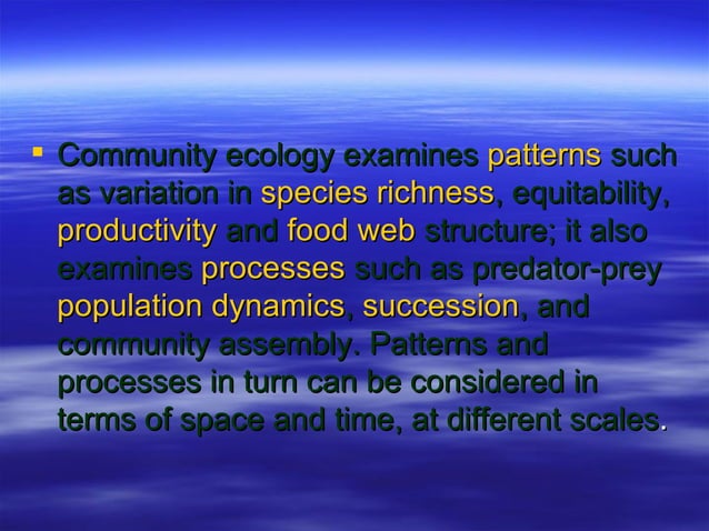 Community Ecology | PPT