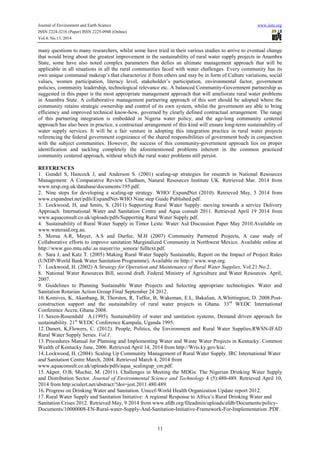 Community government partnership and sustainability of rural water ...