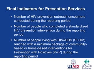 Community HIV Program Indicators | PPTX