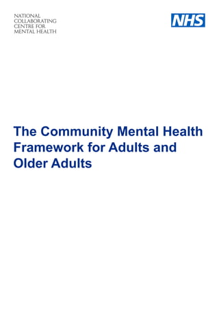 Community mental-health-framework-for-adults-and-older-adults | PDF
