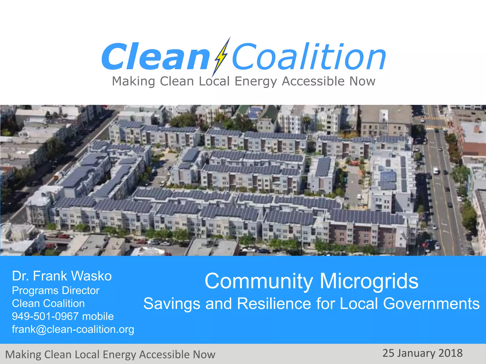 Community Microgrids: Savings and resilience for local governments (1 ...