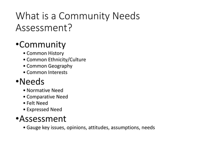 community-needs-assessment-presentation.pptx | Educational Assessment ...