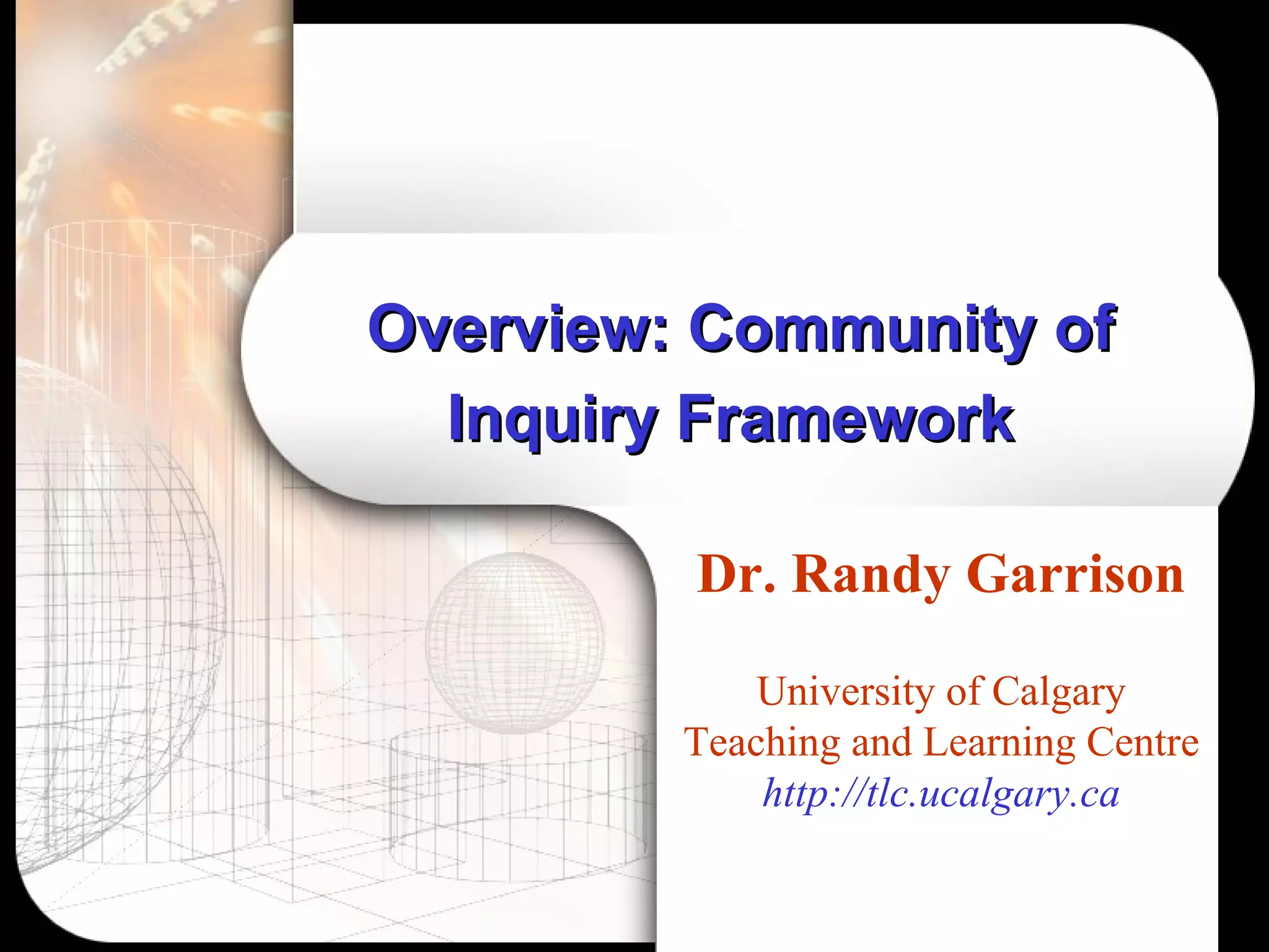 Community Of Inquiry Framework | PPT