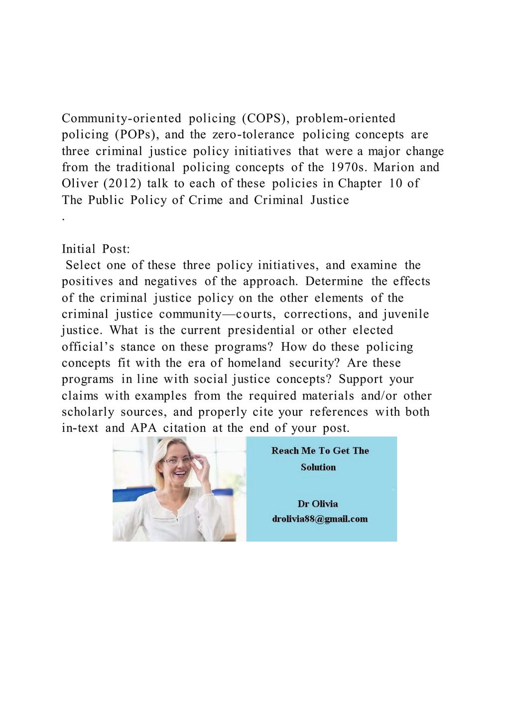 Community-oriented policing (COPS), problem-oriented policing (P | PDF