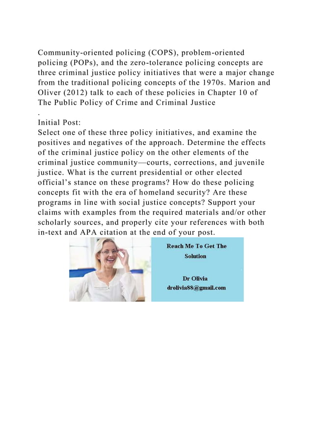 Community-oriented policing (COPS), problem-oriented policing (POPs).docx