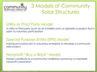 Community-owned solar power structures and models, by Community ...