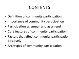 Community participation | PPTX
