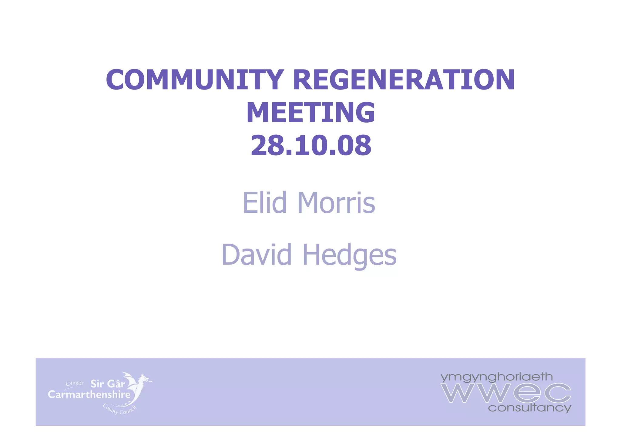 Community Regeneration Presentation | PDF