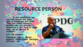 Community resources-powerpoint | PPTX
