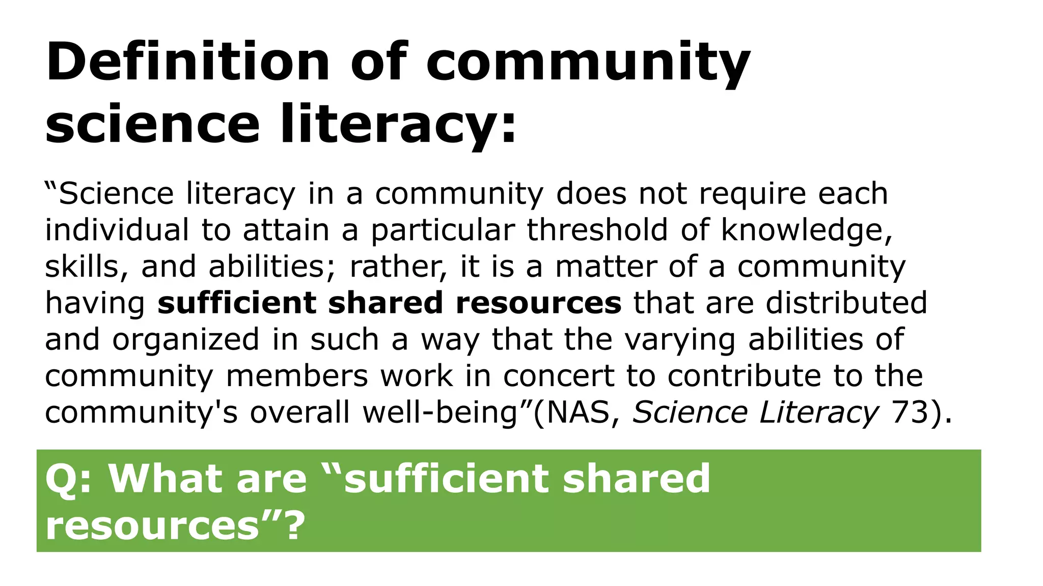 Scientific Issues in Communities | PPTX