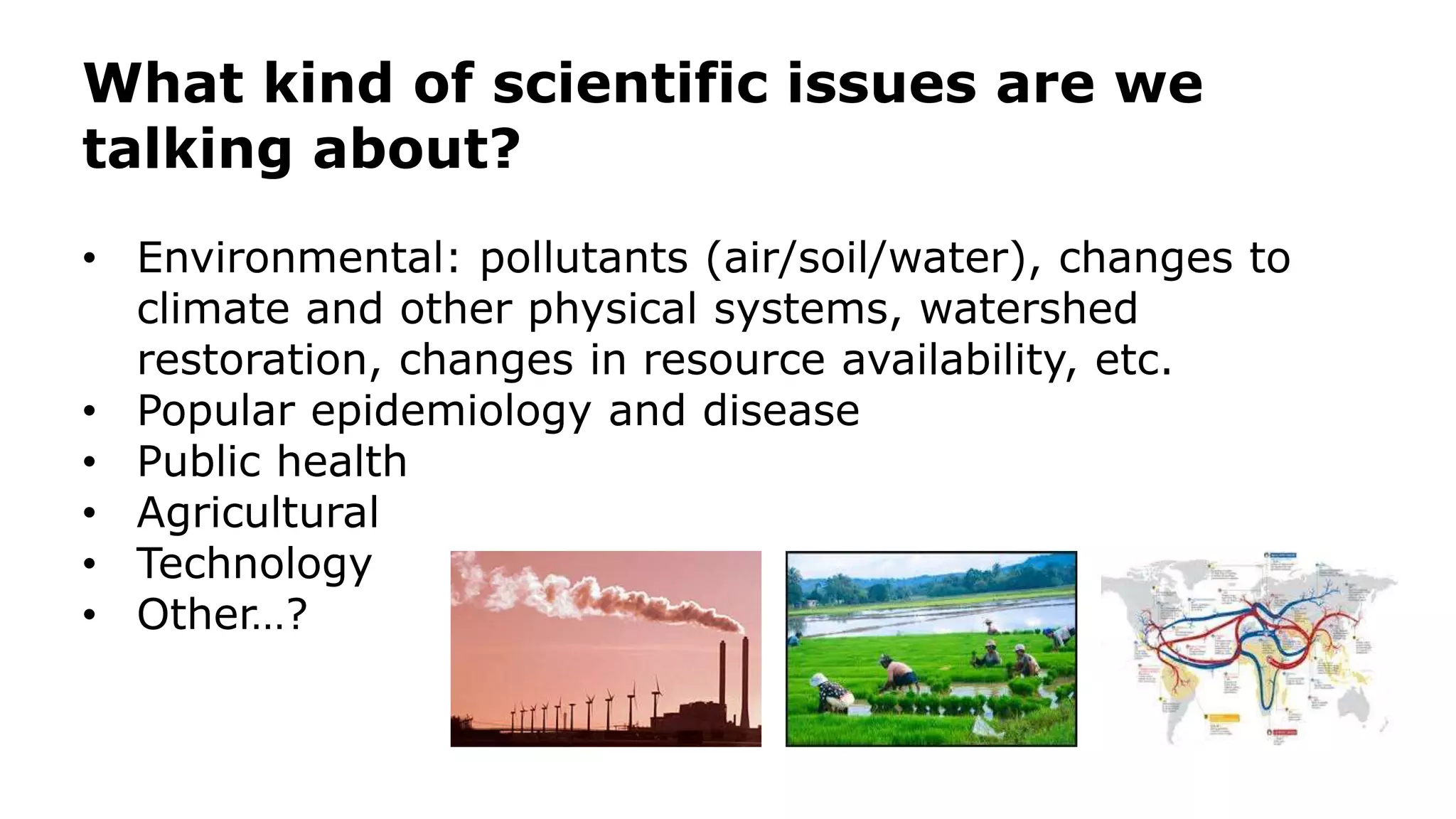 Scientific Issues in Communities | PPTX