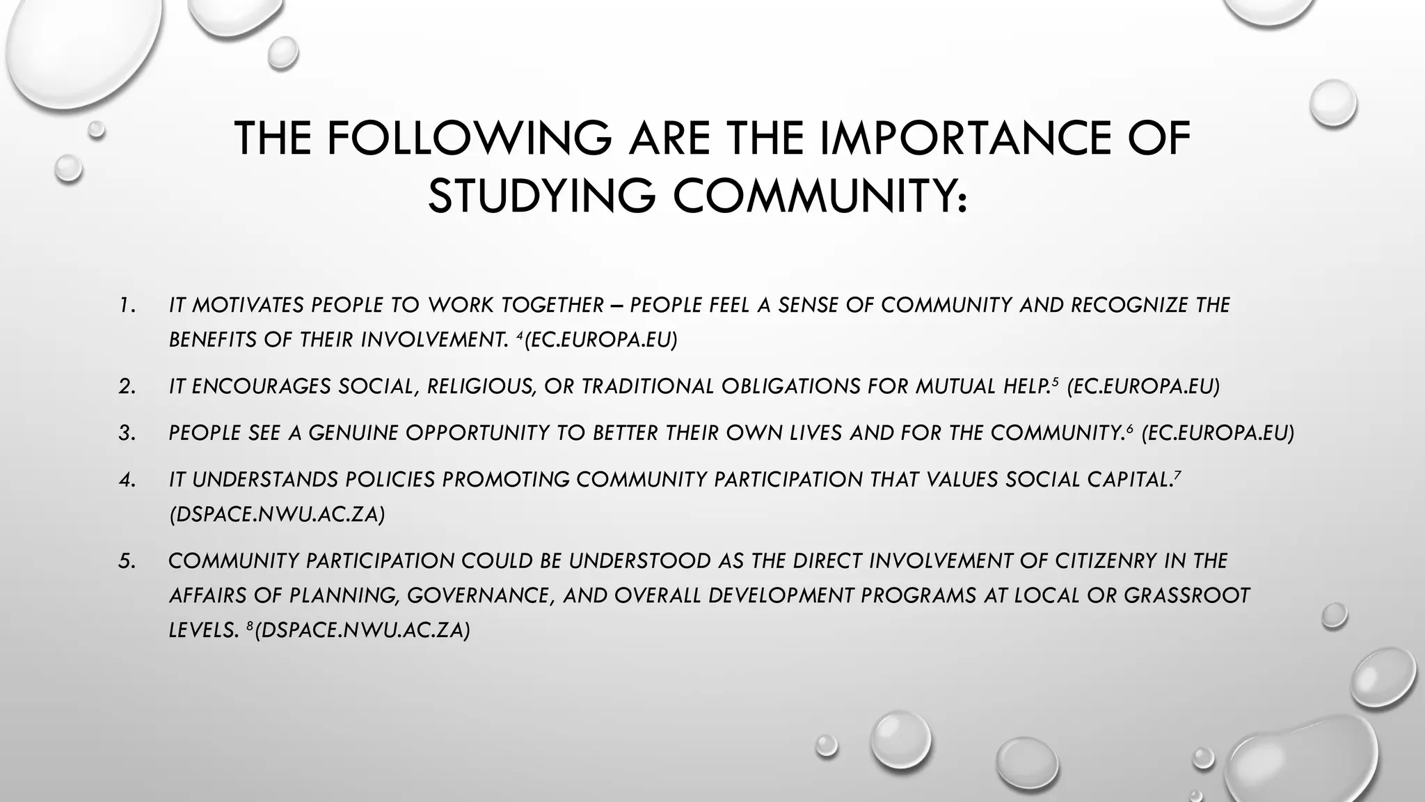 Community Subject Title: Community Engagement, Solidarity, and ...