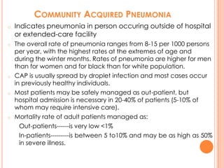 Community acquired pneumonia | PPTX