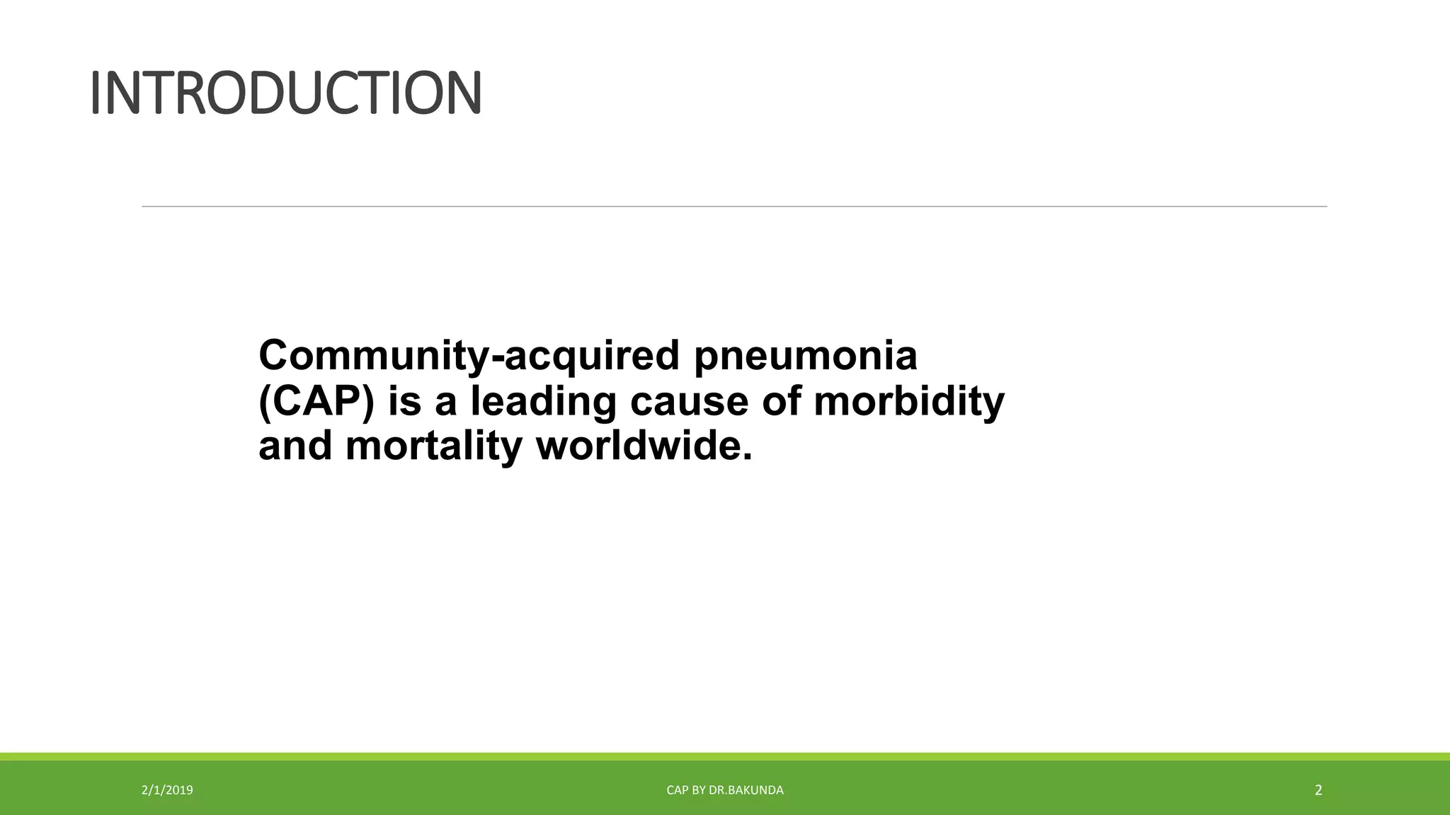Community acquired pneumonia | PPTX