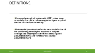 Community acquired pneumonia | PPTX