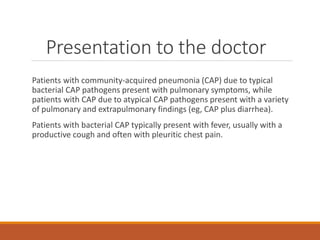Community acquired pneumonia by dr md abdullah saleem | PPT