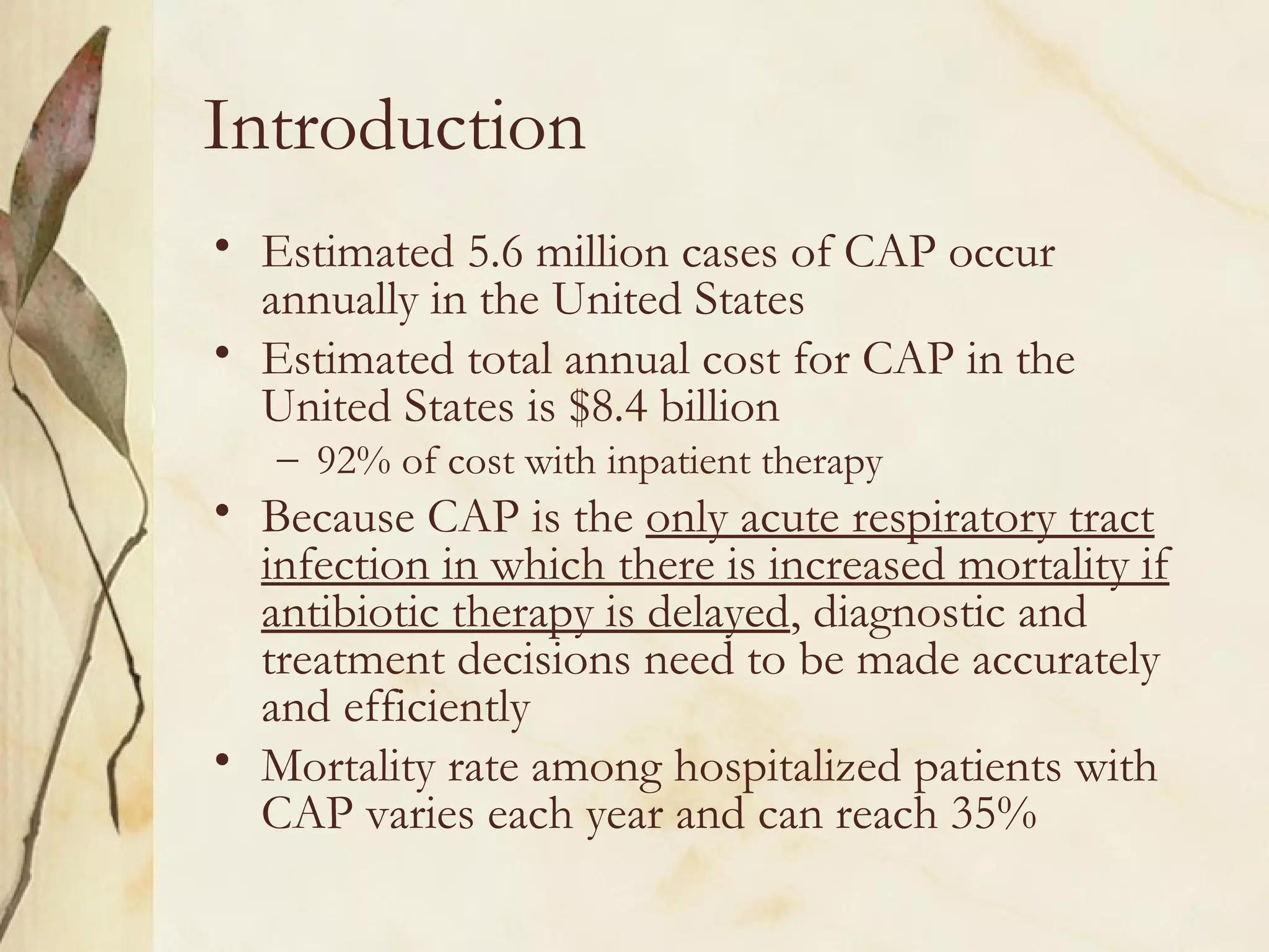 Community acquired pneumonia (cap) | PPT