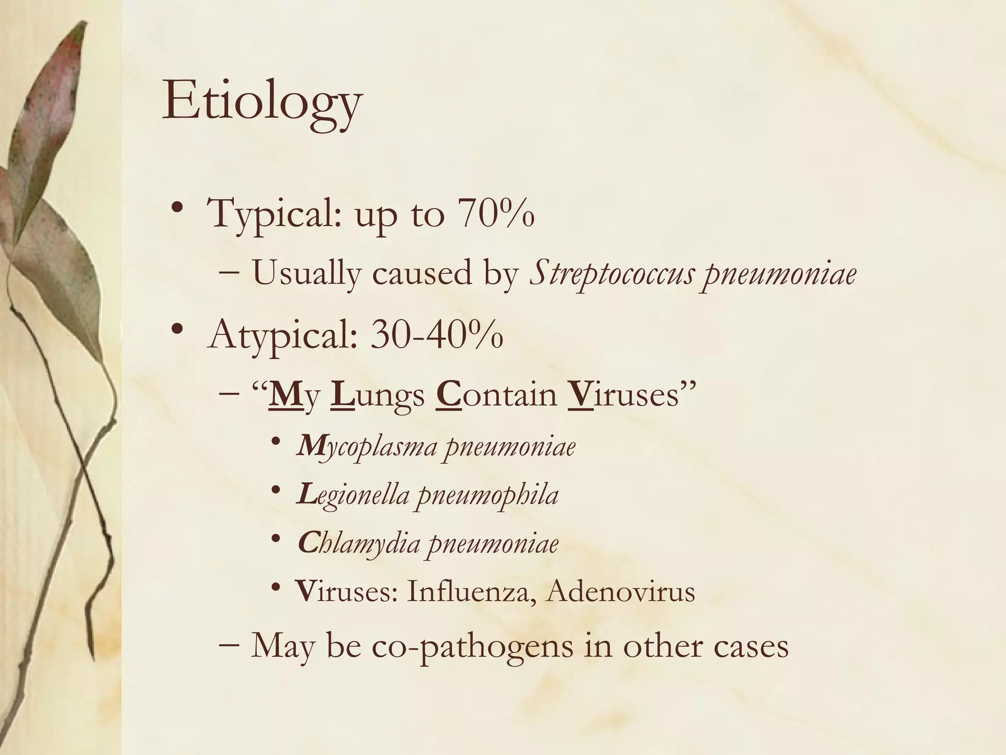 Community acquired pneumonia (cap) | PPT