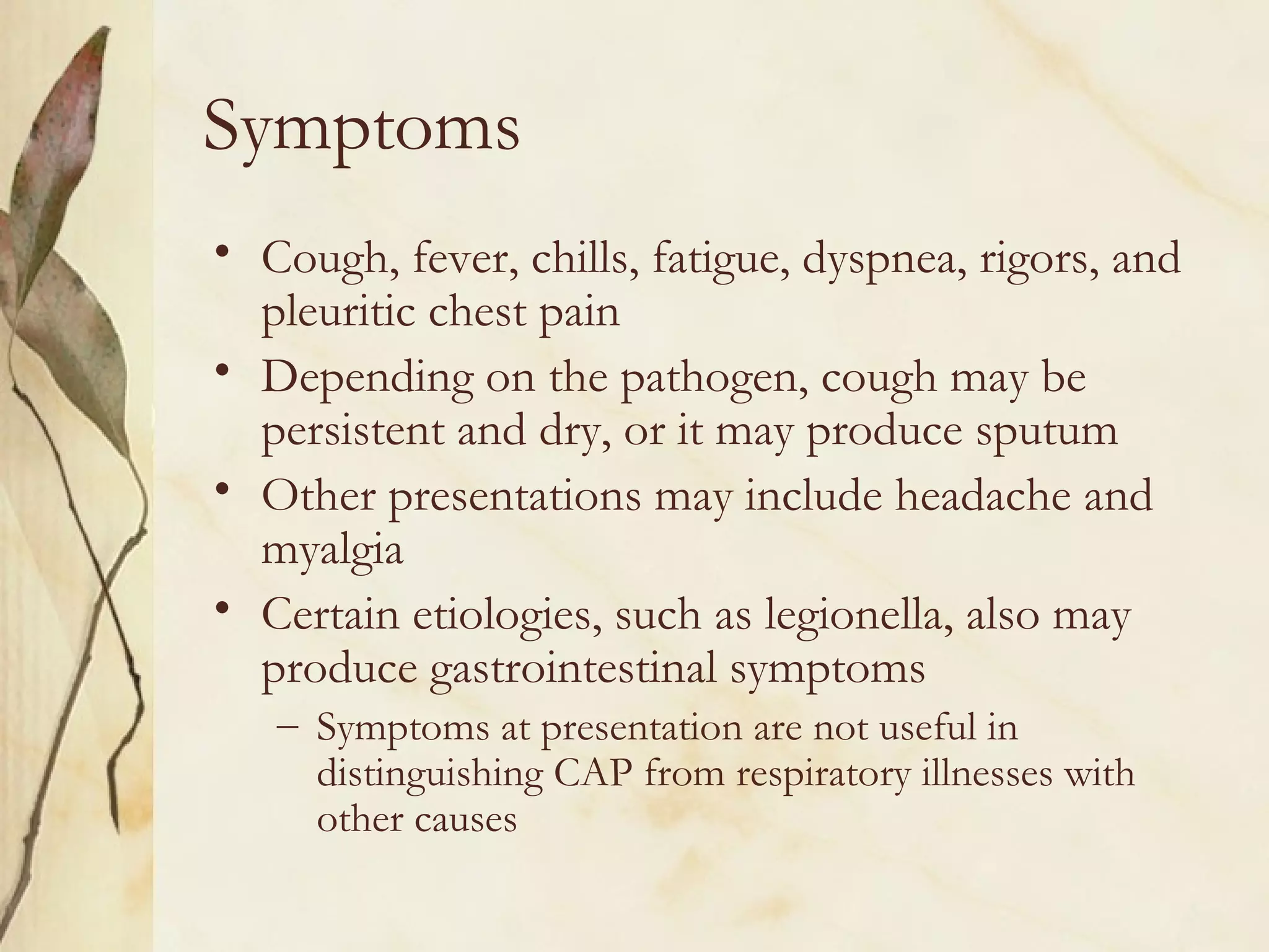 Community acquired pneumonia (cap) | PPT