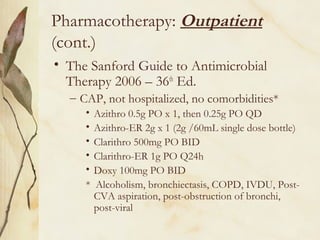 Community acquired pneumonia (cap) | PPT