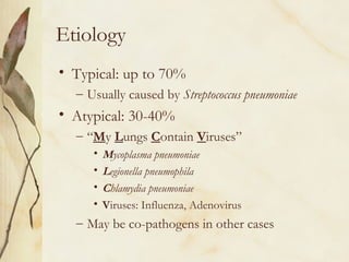 Community acquired pneumonia (cap) | PPT