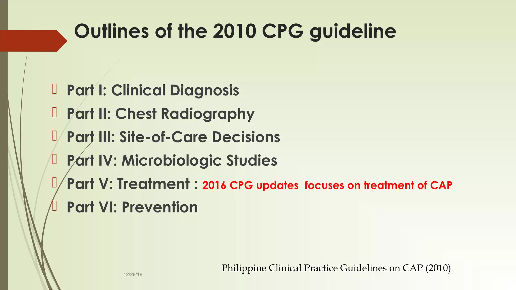 Community acquired pneumonia cpg 2016 | PPT