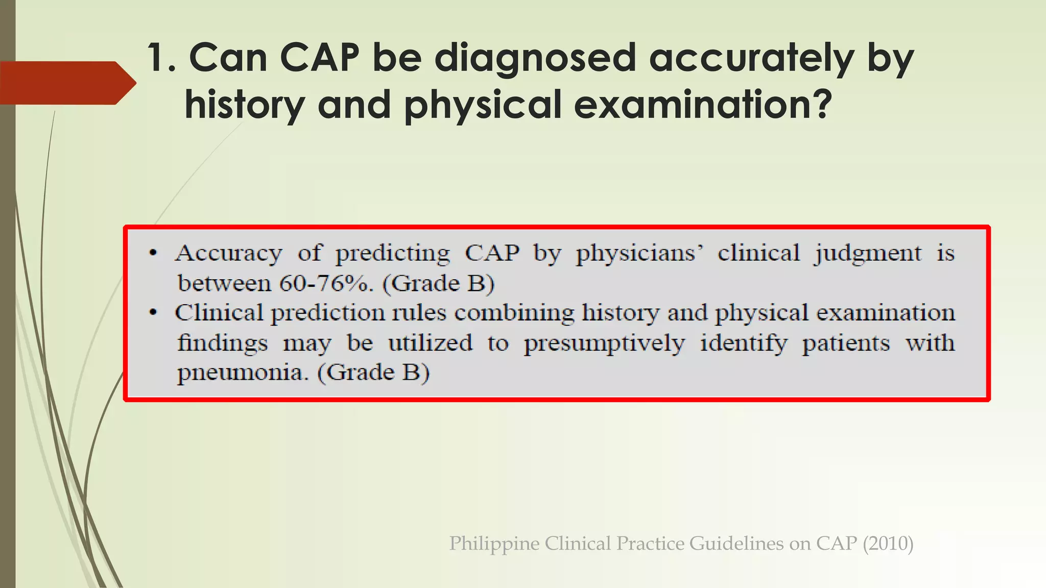 Community acquired pneumonia cpg 2016 | PPT