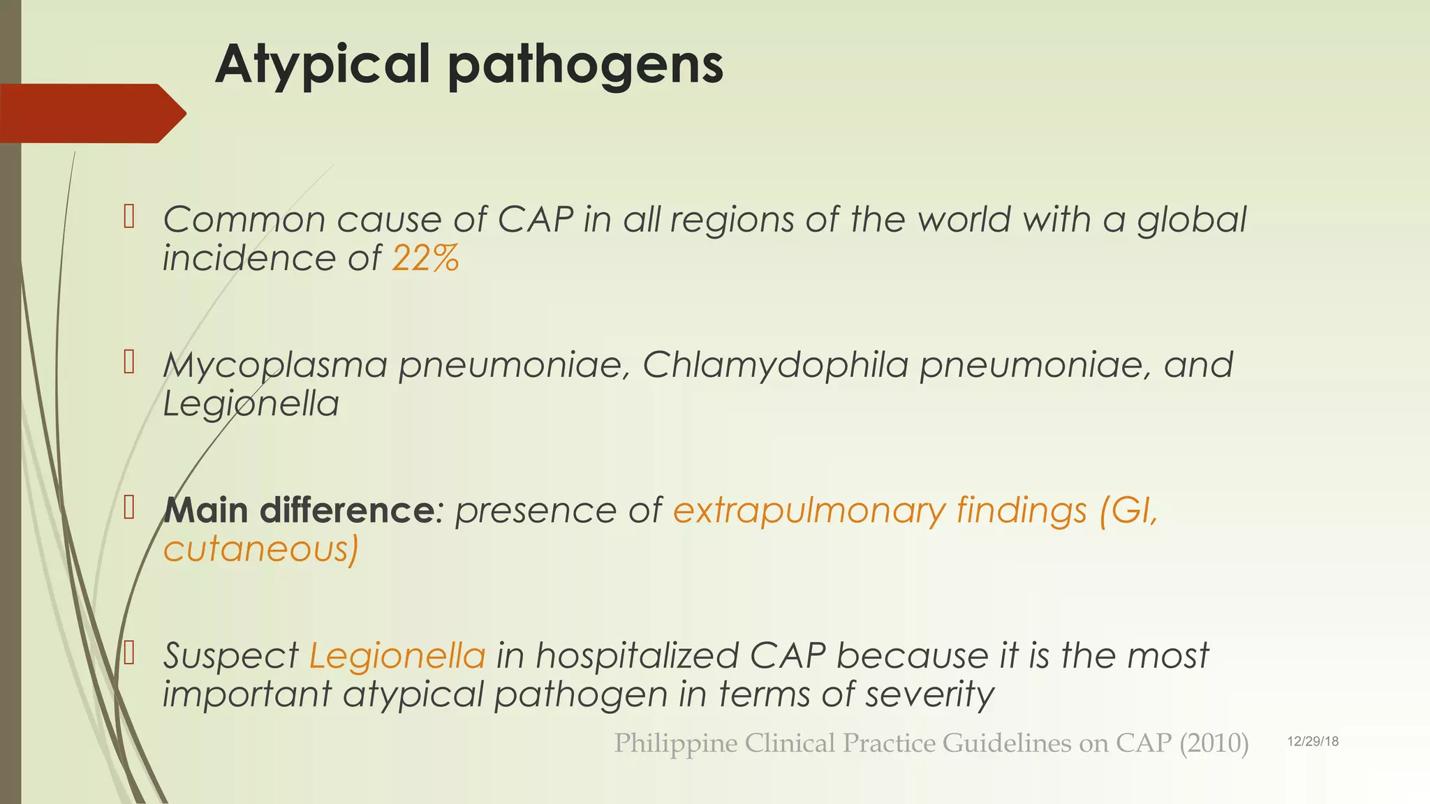 Community acquired pneumonia cpg 2016 | PPT