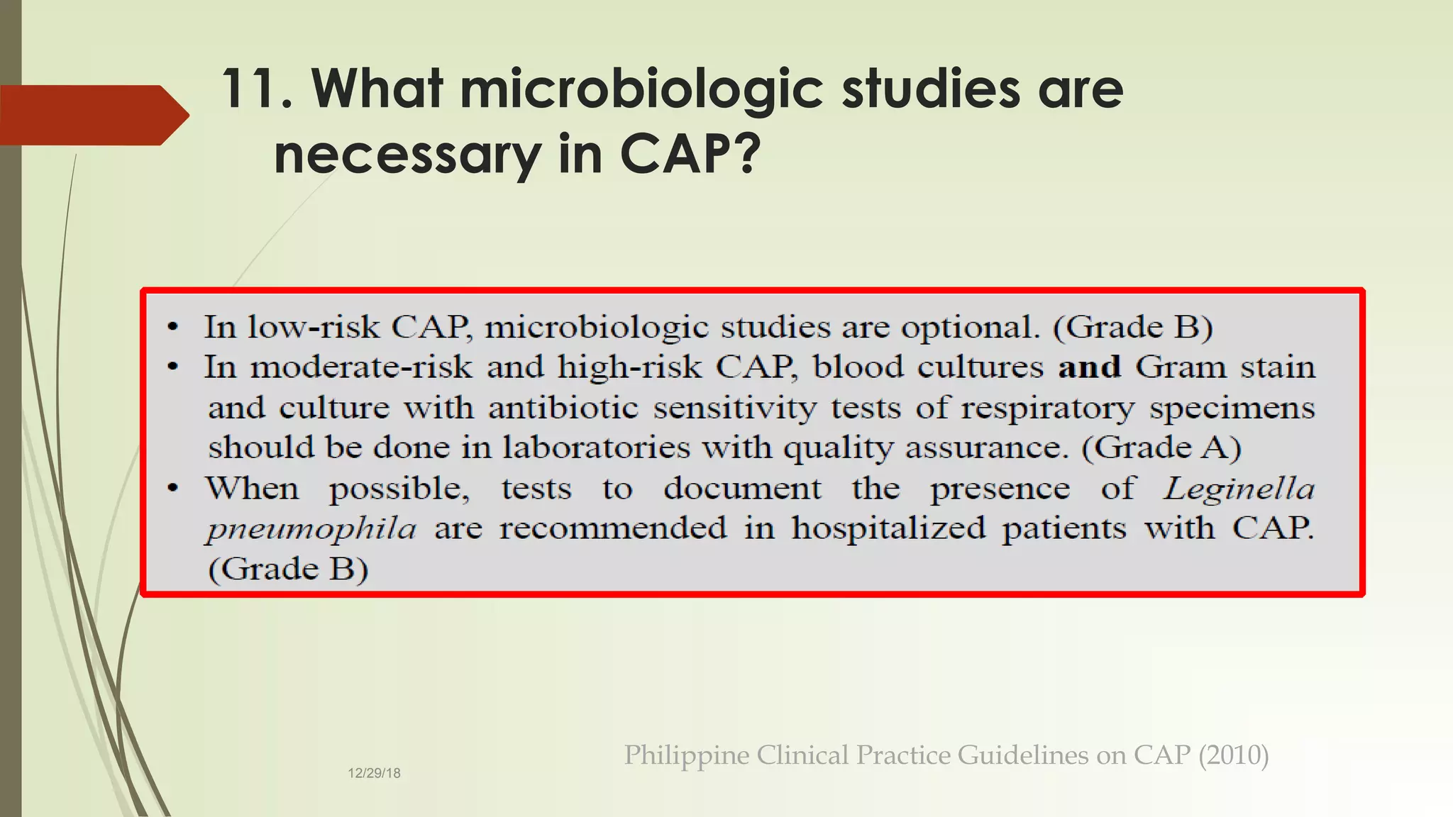 Community acquired pneumonia cpg 2016 | PPT