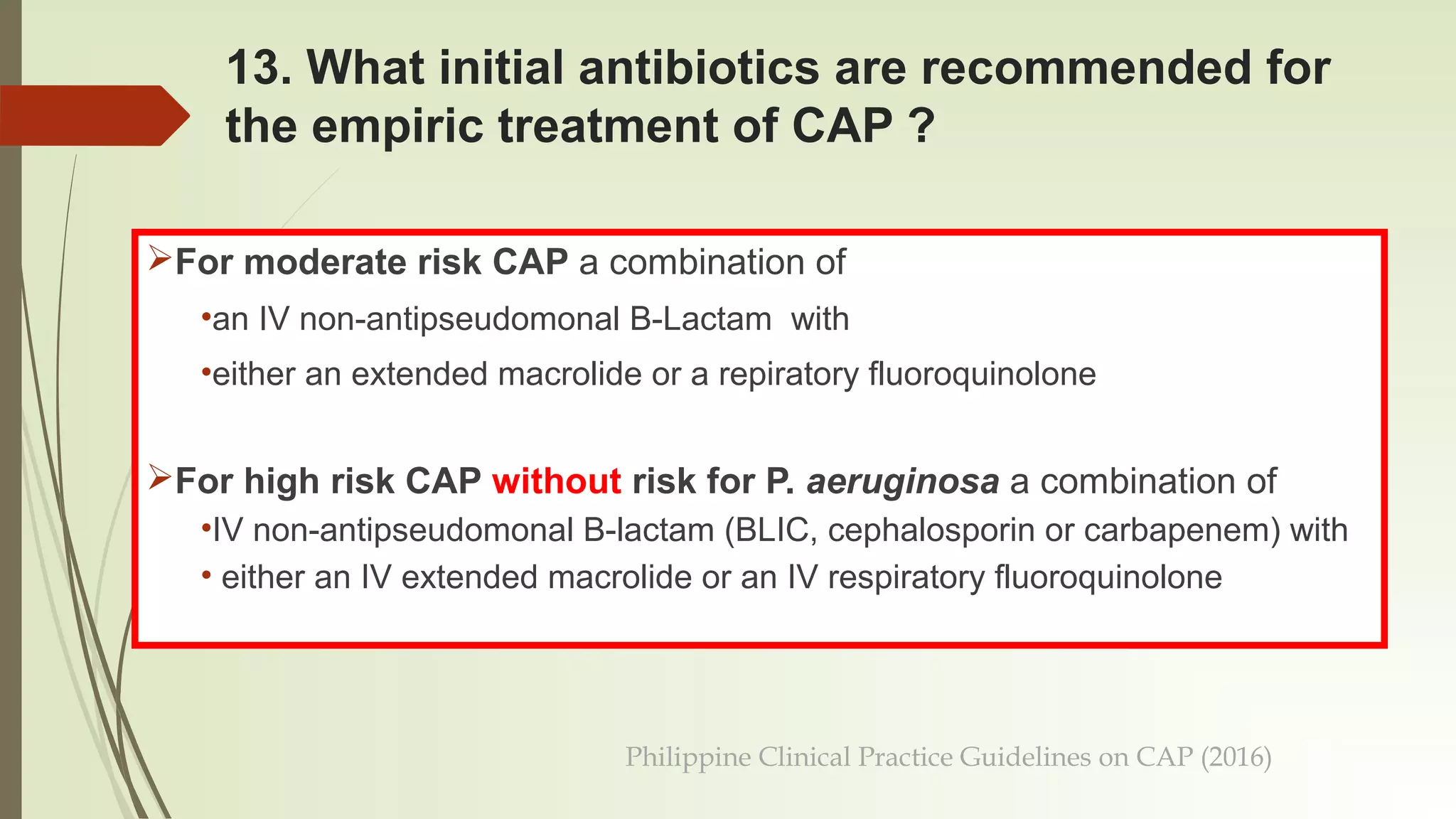 Community acquired pneumonia cpg 2016 | PPT