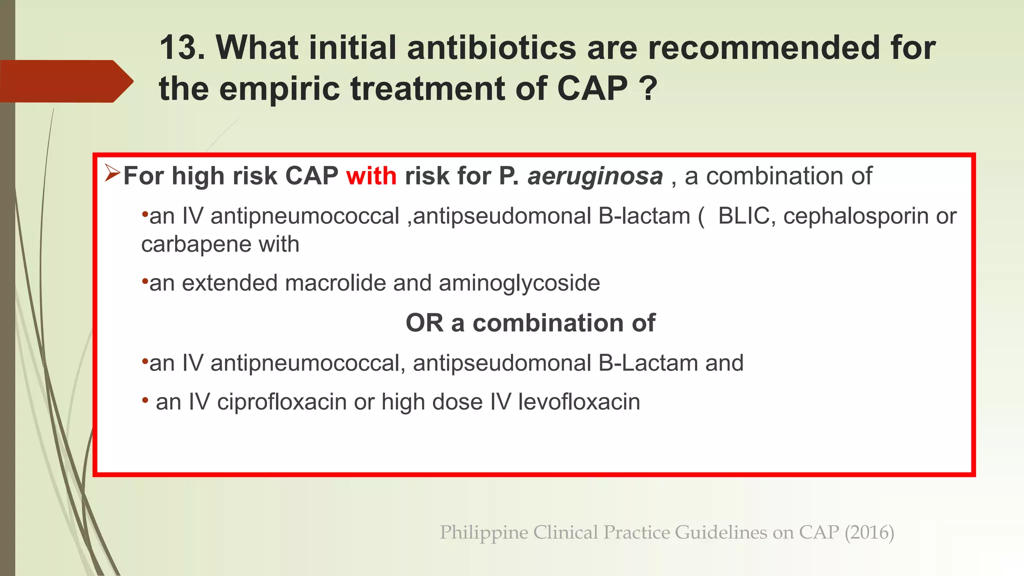 Community acquired pneumonia cpg 2016 | PPT