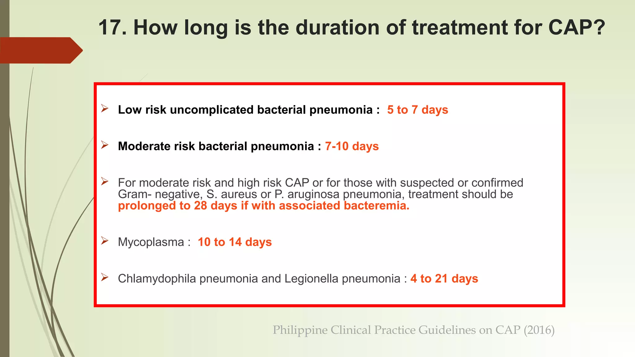 Community acquired pneumonia cpg 2016 | PPT