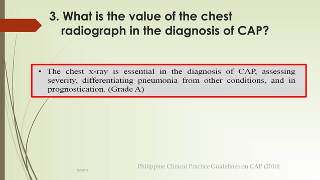 Community acquired pneumonia cpg 2016 | PPT | Lung and Respiratory ...