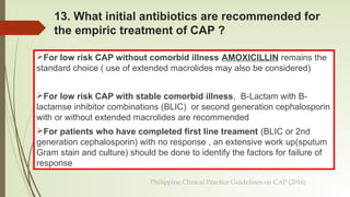 Community acquired pneumonia cpg 2016 | PPT