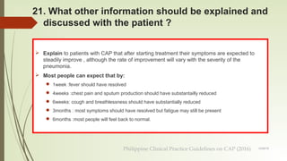Community acquired pneumonia cpg 2016 | PPT
