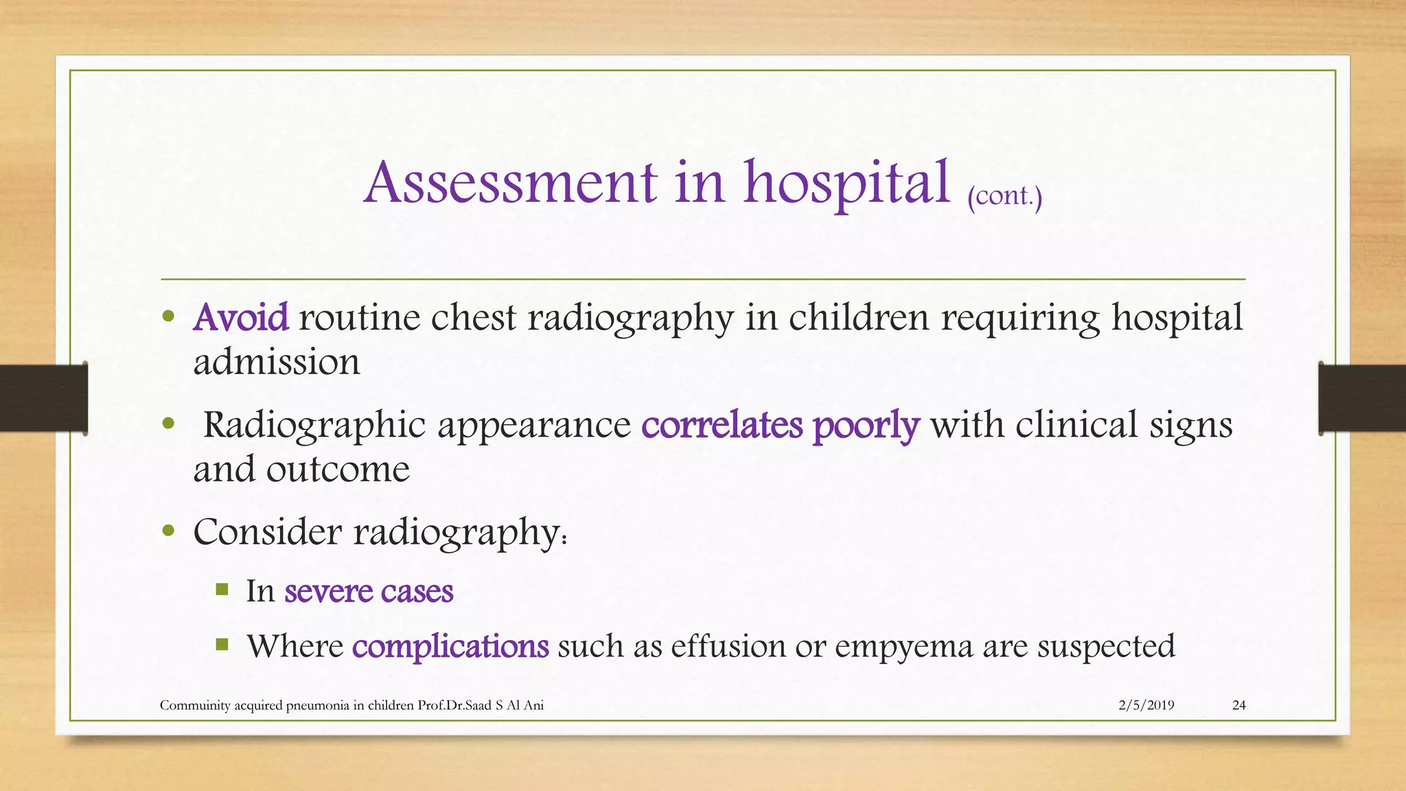 Community acquired pneumonia in children (1) | PPTX