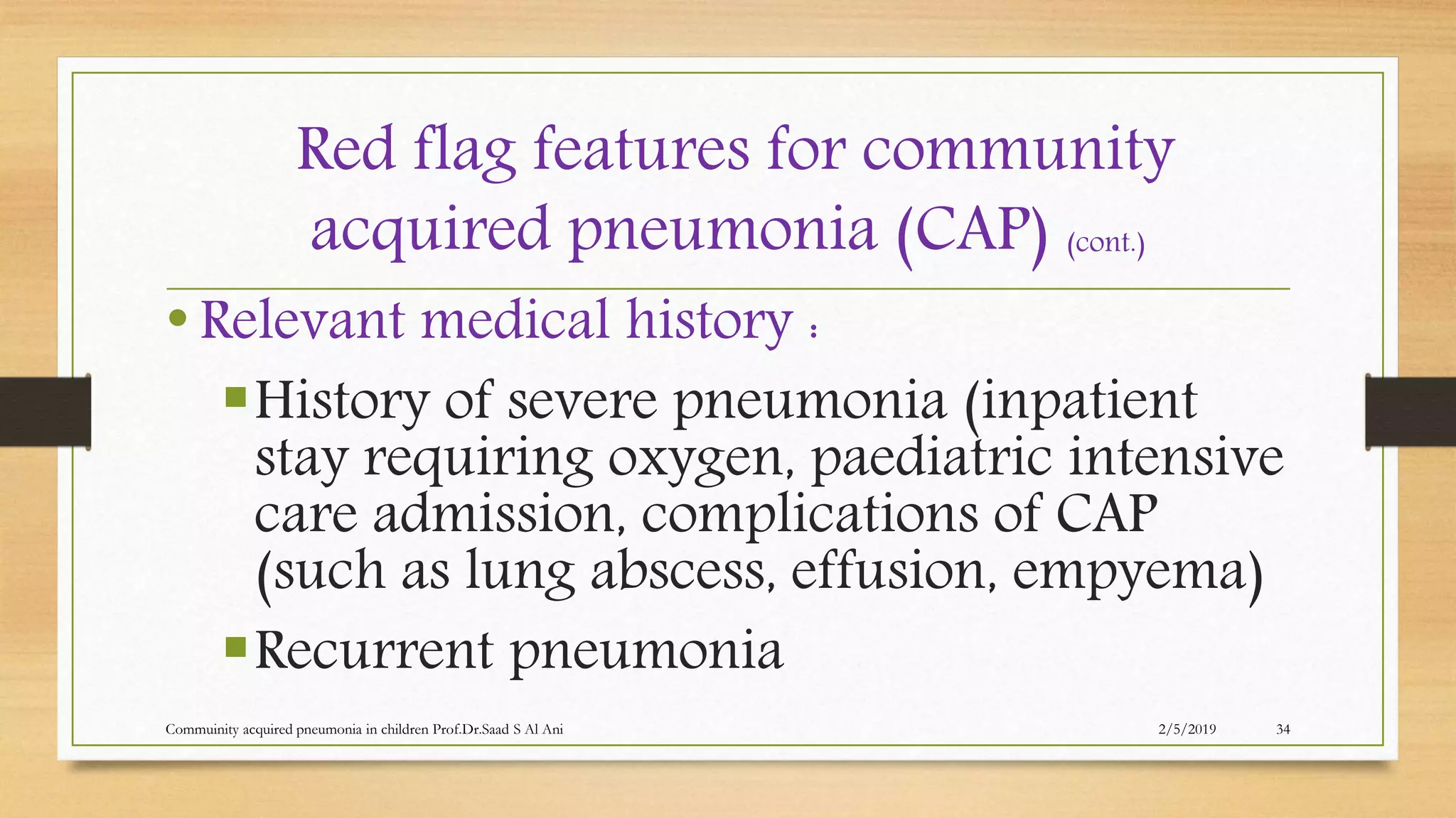 Community acquired pneumonia in children (1) | PPTX