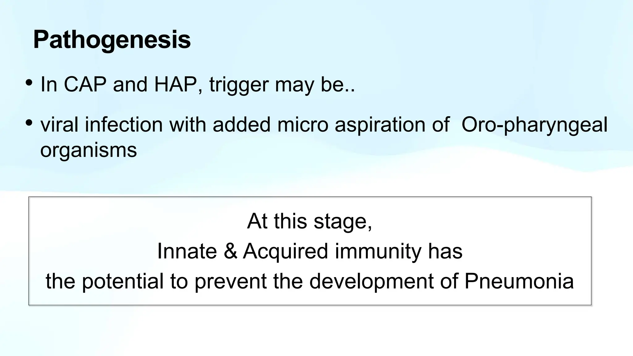 Community Acquired Pneumonia Pathophysiology | PPTX