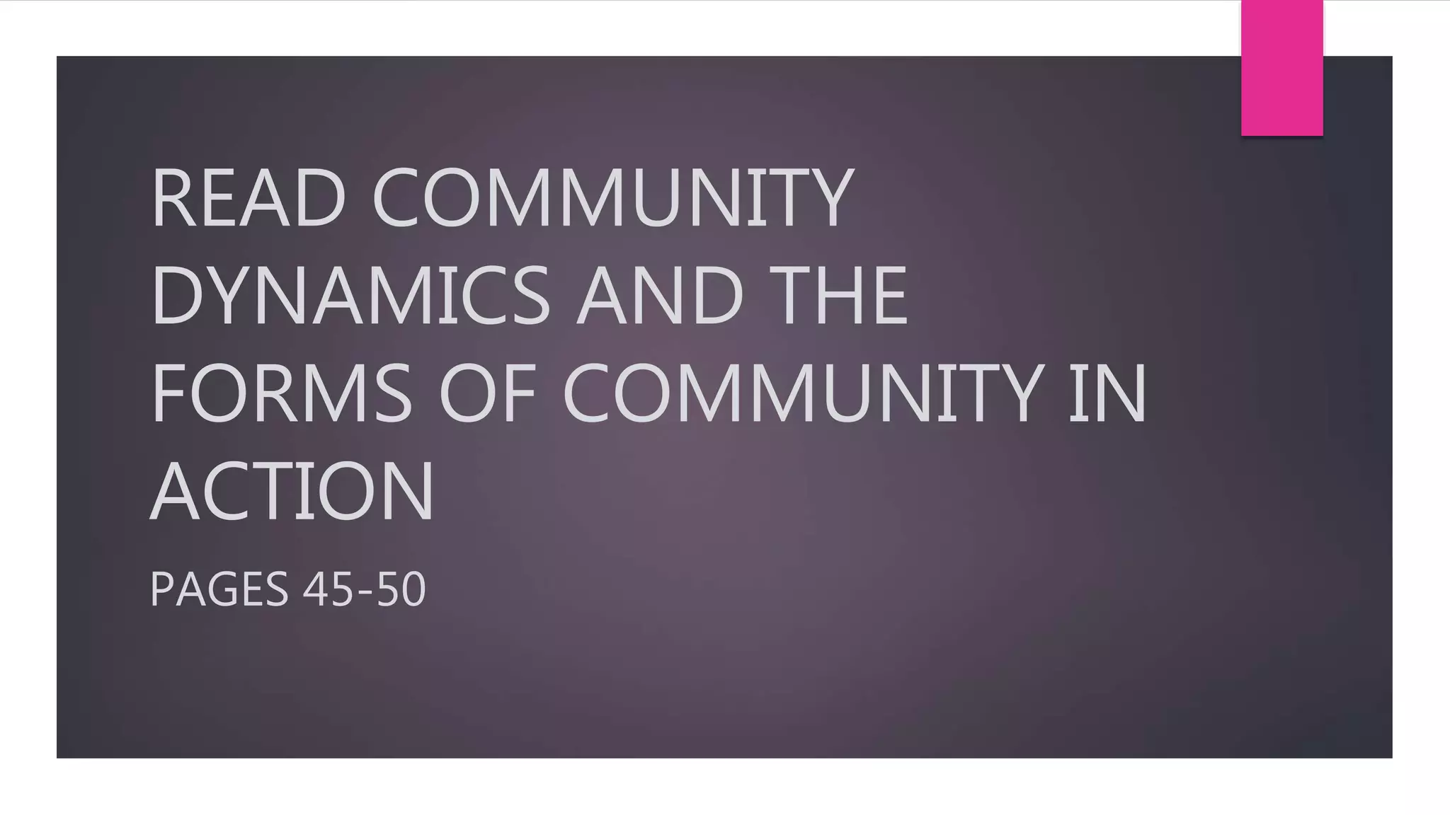 Community action | PPTX